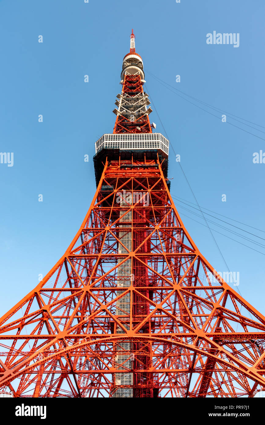 Tokyo tower and Sakura Cherry blossom in spring season at Tokyo, Japan ...