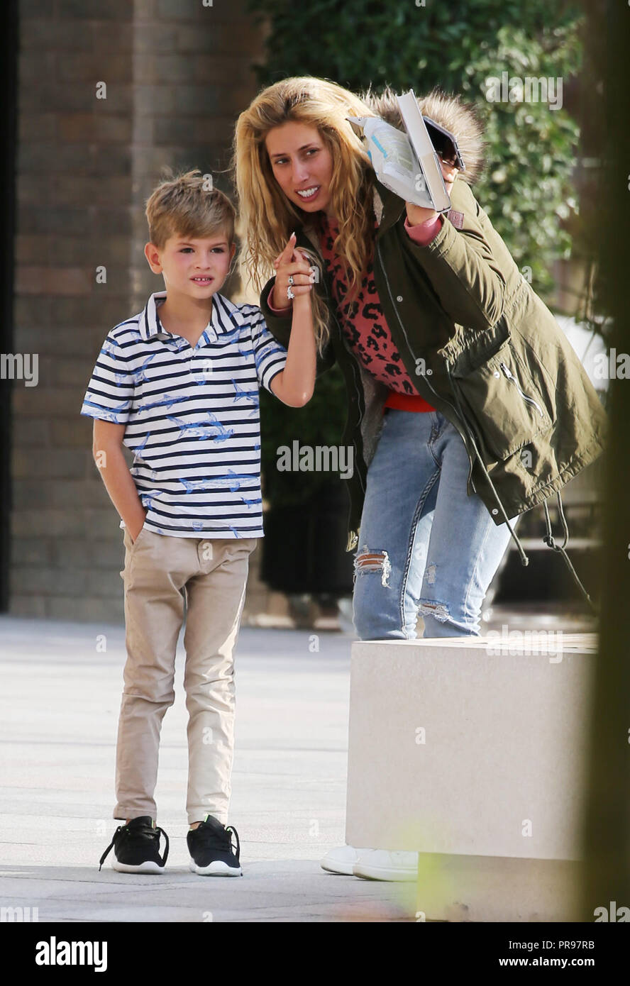 Stacey Solomon and her son outside ITV Studios Featuring: Stacey ...