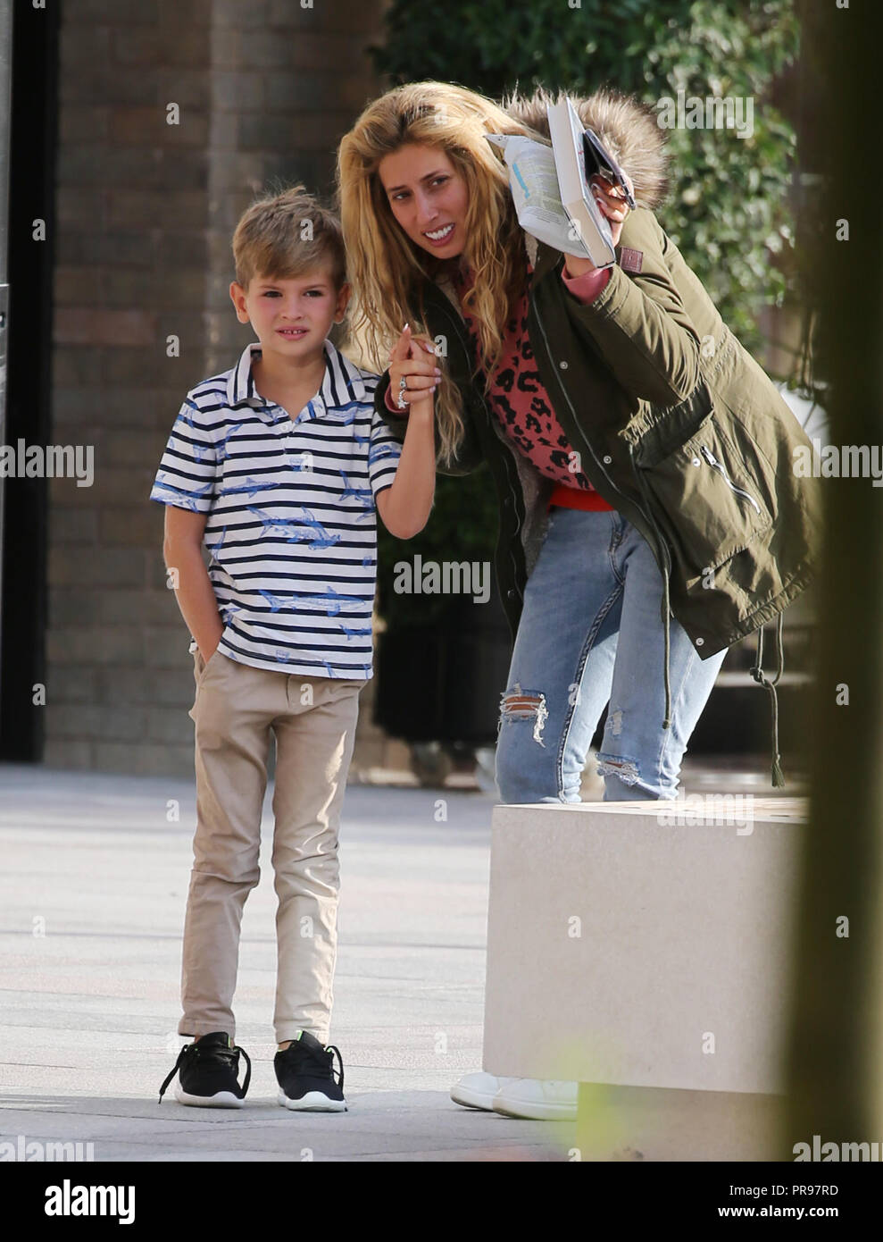 Stacey Solomon and her son outside ITV Studios Featuring: Stacey ...