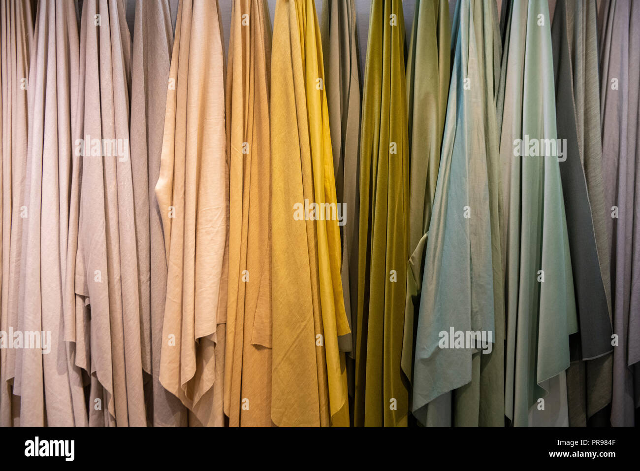 A range of materials in a spectrum of colours for inter designers to ...