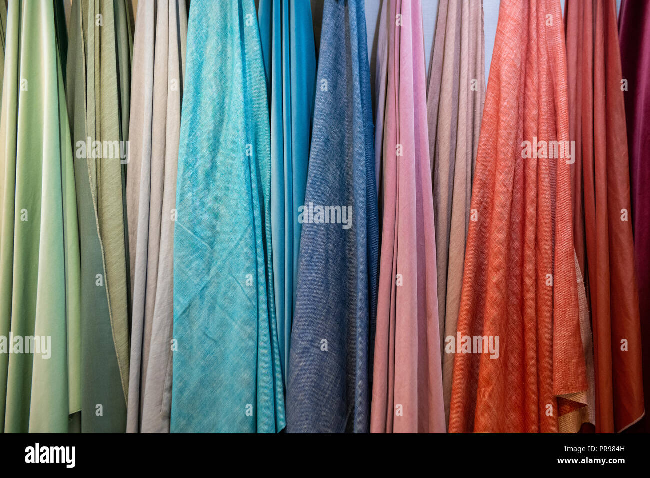 A range of materials in a spectrum of colours for inter designers to ...