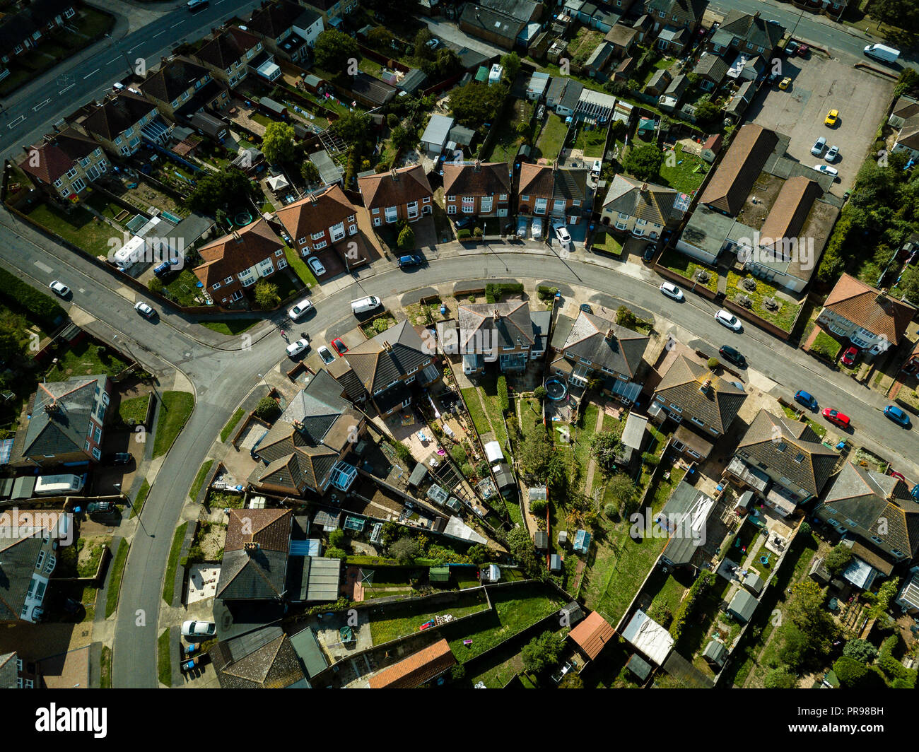 Drone top down view uk hi-res stock photography and images - Alamy