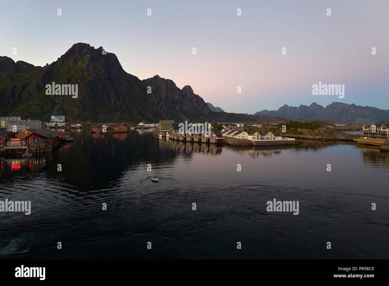 The Picturesque Harbour At Svolvaer and Svolværgeita, Lofoten Islands ...