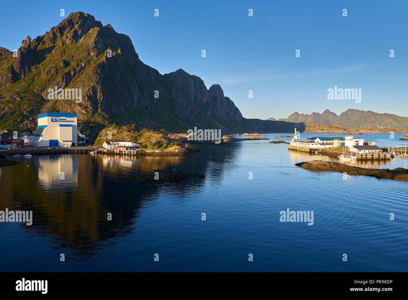 The Picturesque Harbour At Svolvaer and Svolværgeita, Lofoten Islands ...