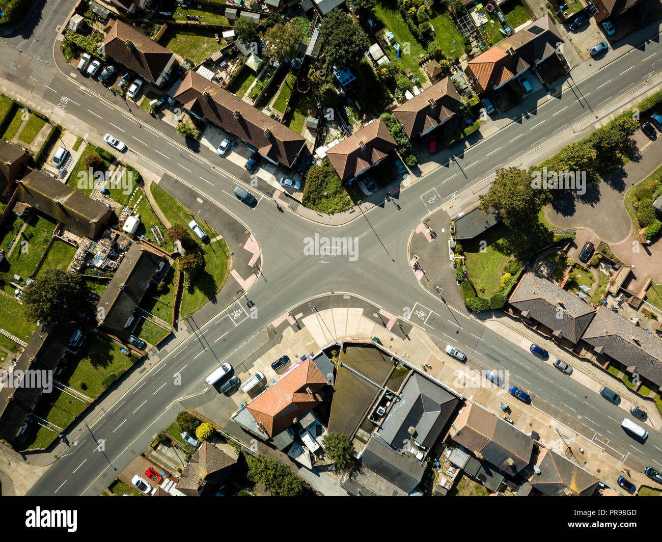 Road intersection aerial,europe hi-res stock photography and images - Alamy