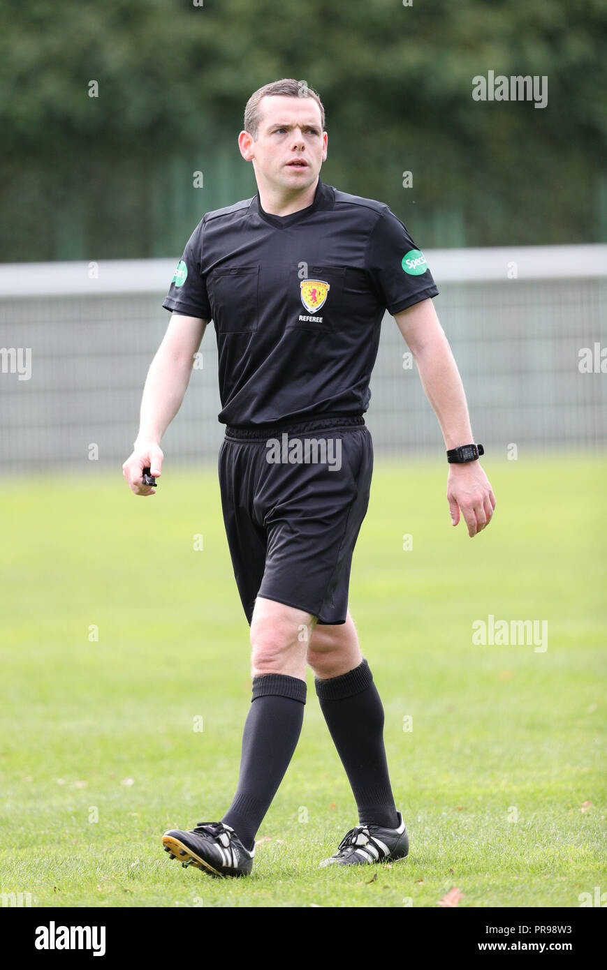 Fully qualified referee Douglas Ross MP during the Journalists v MPs ...