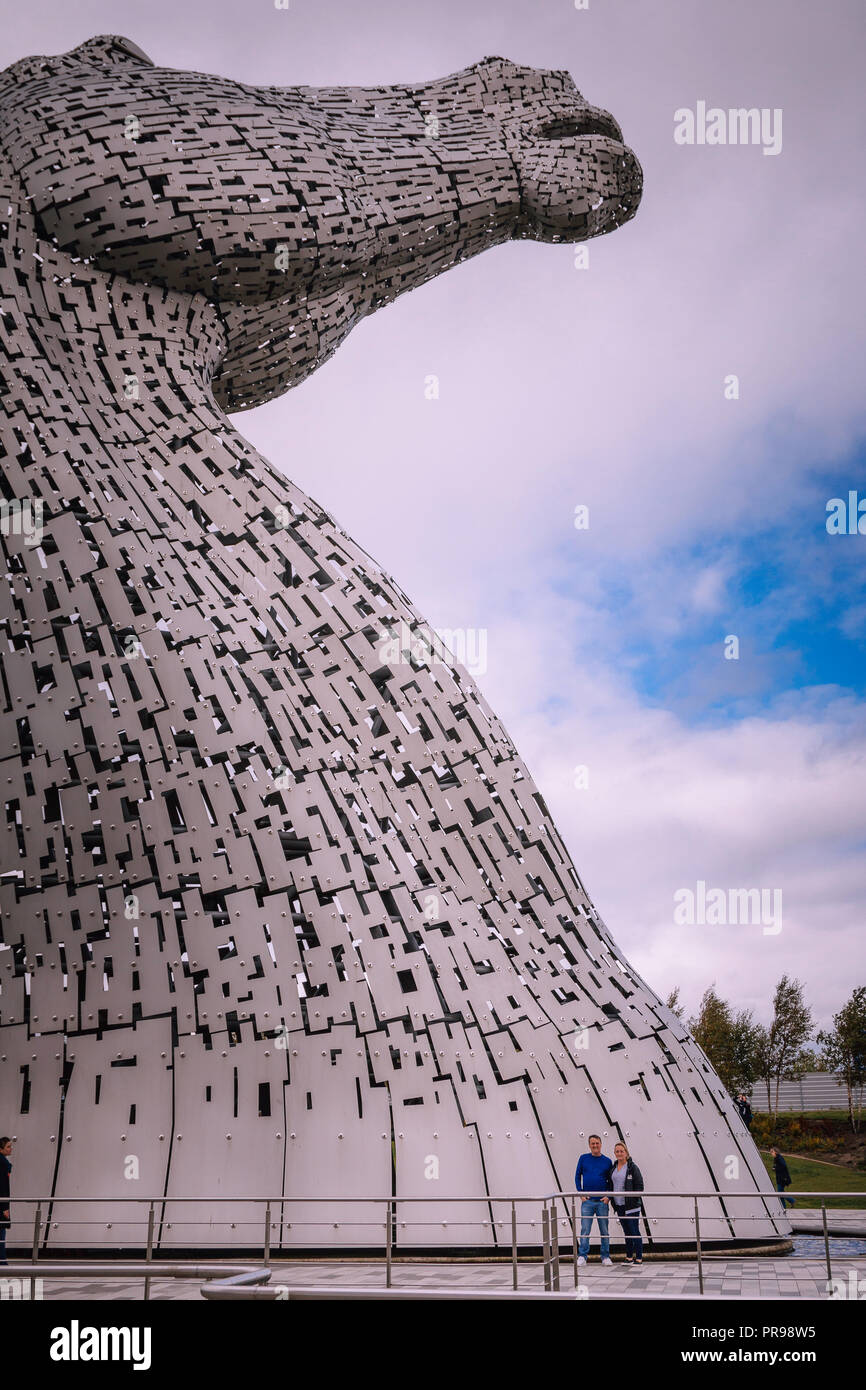 The Kelpies Sculptures Falkirk Helix Park Scotland 2018 Stock Photo - Alamy