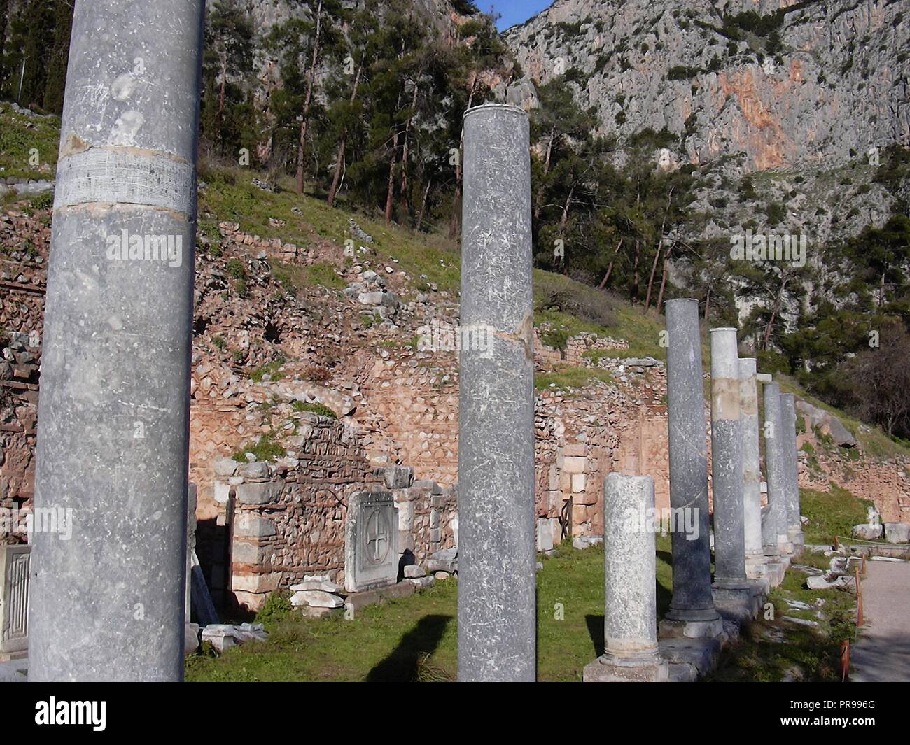 Delphi ancient sanctuary Phocis Greece Stock Photo - Alamy