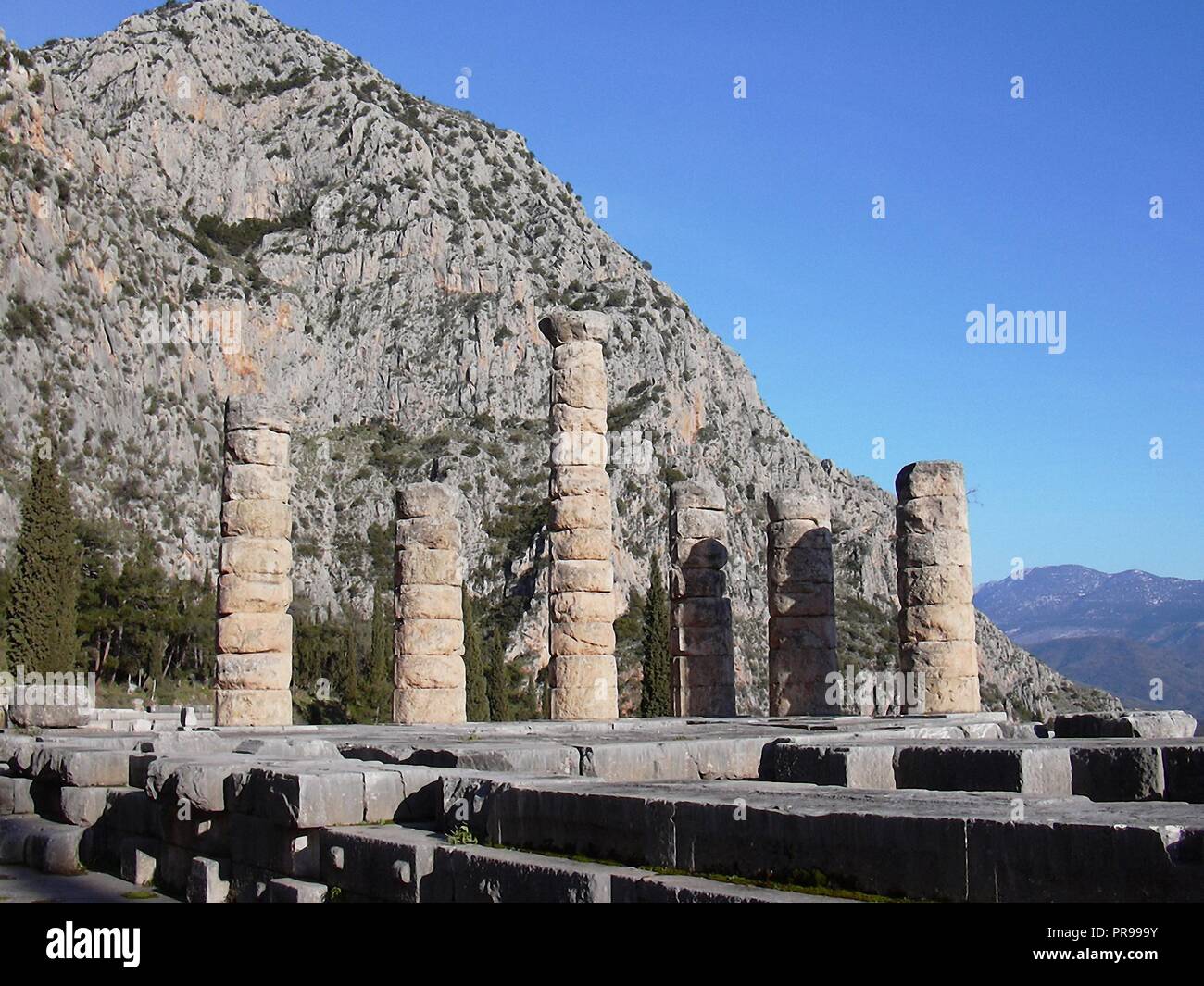 Delphi ancient sanctuary Phocis Greece Stock Photo - Alamy