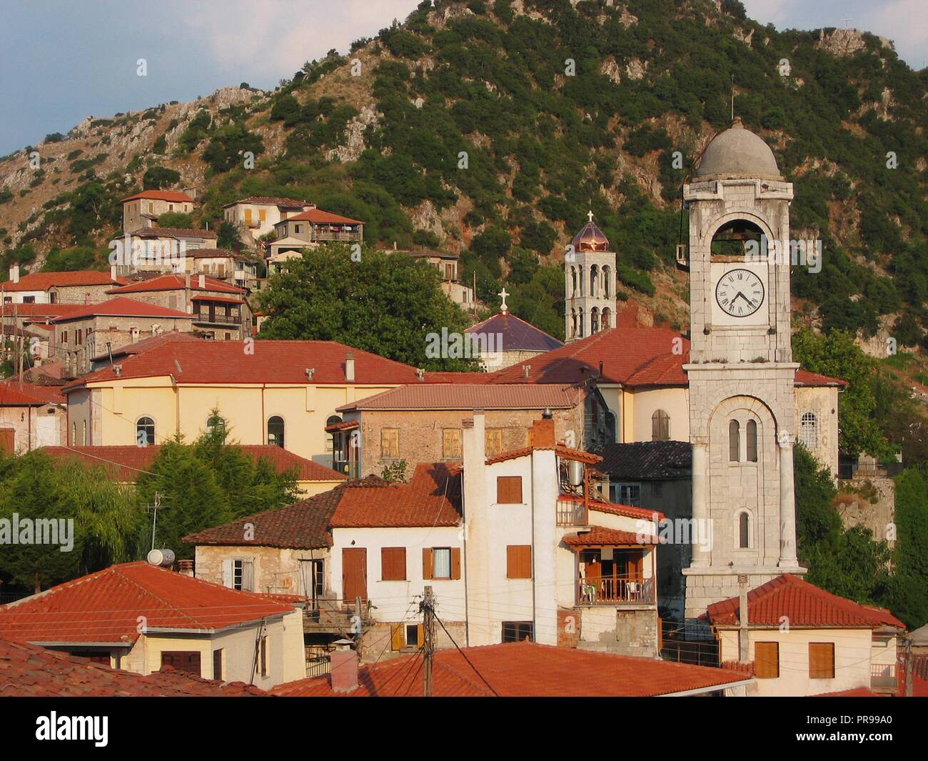 Dimitsana town in Peloponnese Greece Stock Photo - Alamy