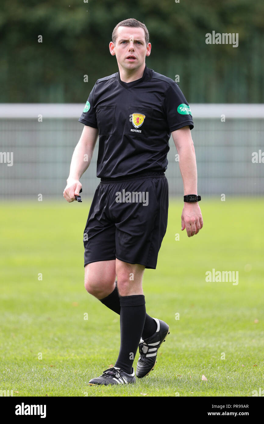 Fully qualified referee Douglas Ross MP during the Journalists v MPs ...