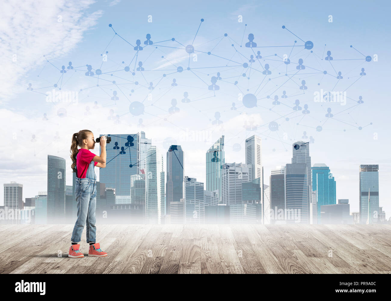 Concept of social wireless connection and internet use for ...