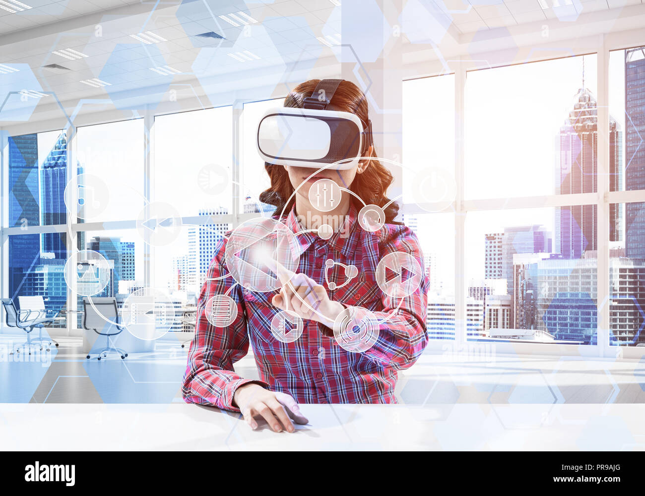 Student hologram concept virtual reality hi-res stock photography and ...