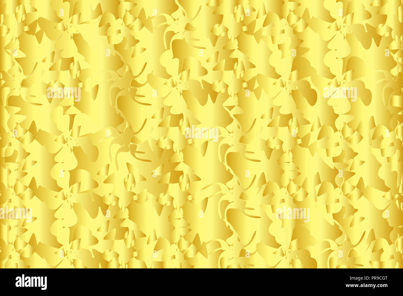Abstract layered texture background in gradient yellow (gold) colored ...