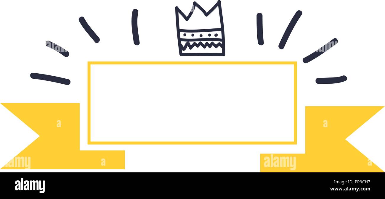 ribbon and crown frame Stock Vector Image & Art - Alamy