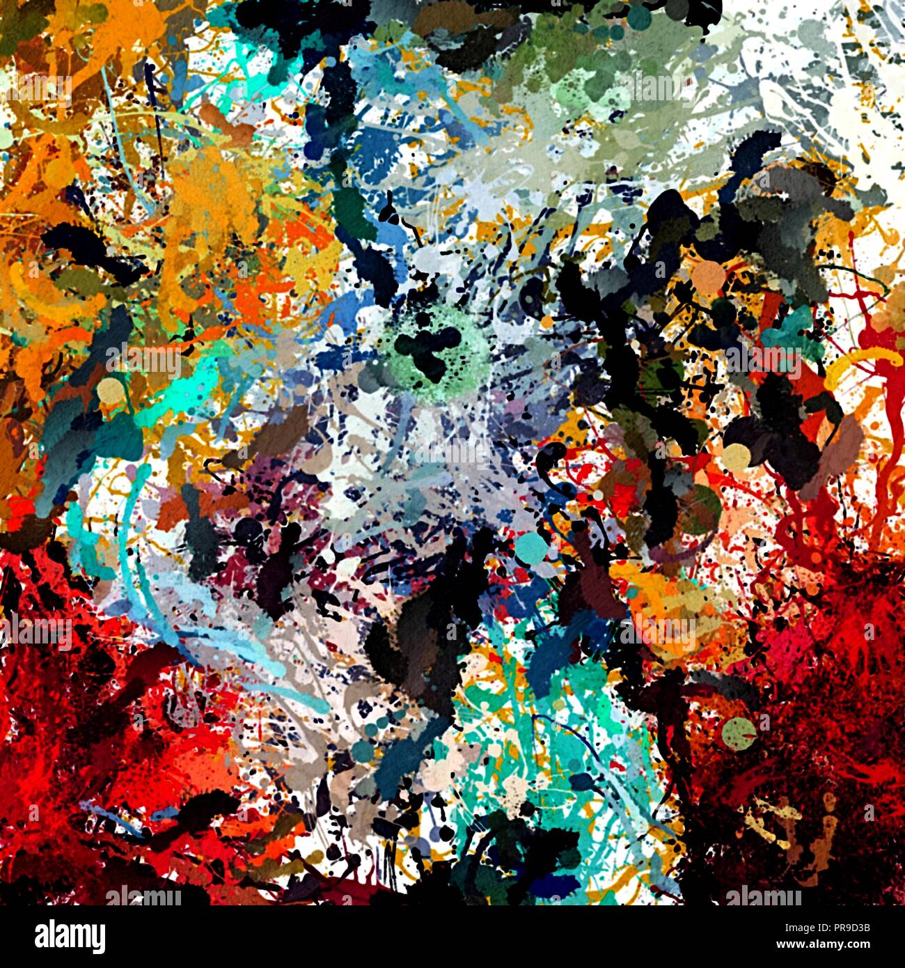 abstract grunge background from color chaotic blurred spots brush ...