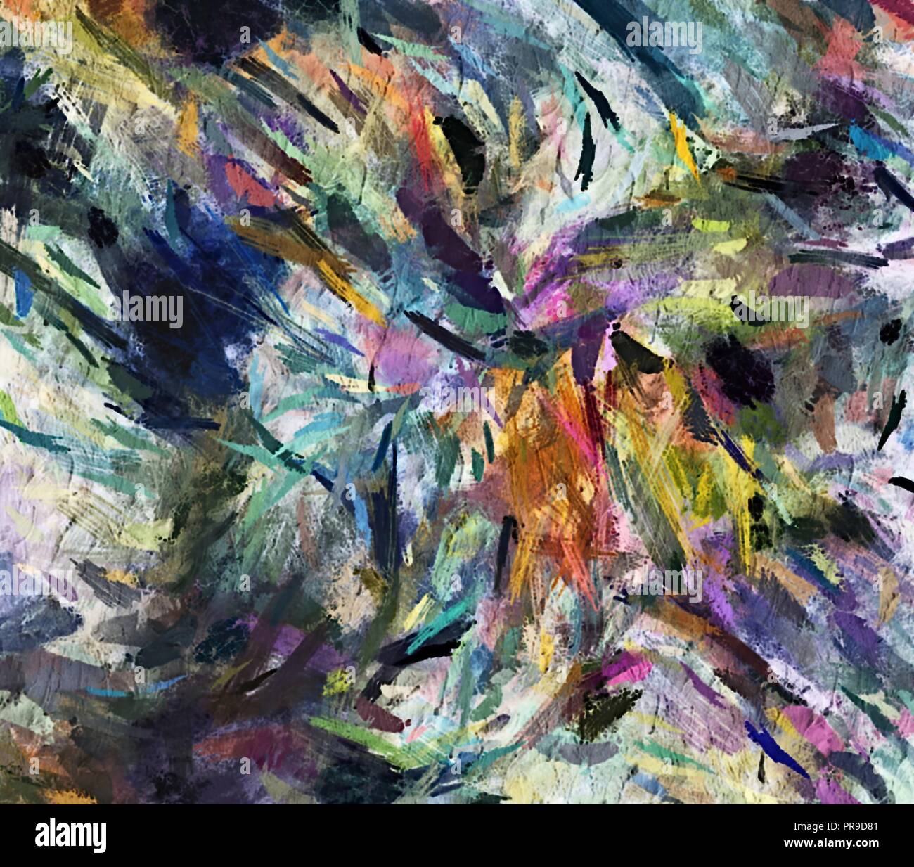 abstract grunge background from color chaotic blurred spots brush ...