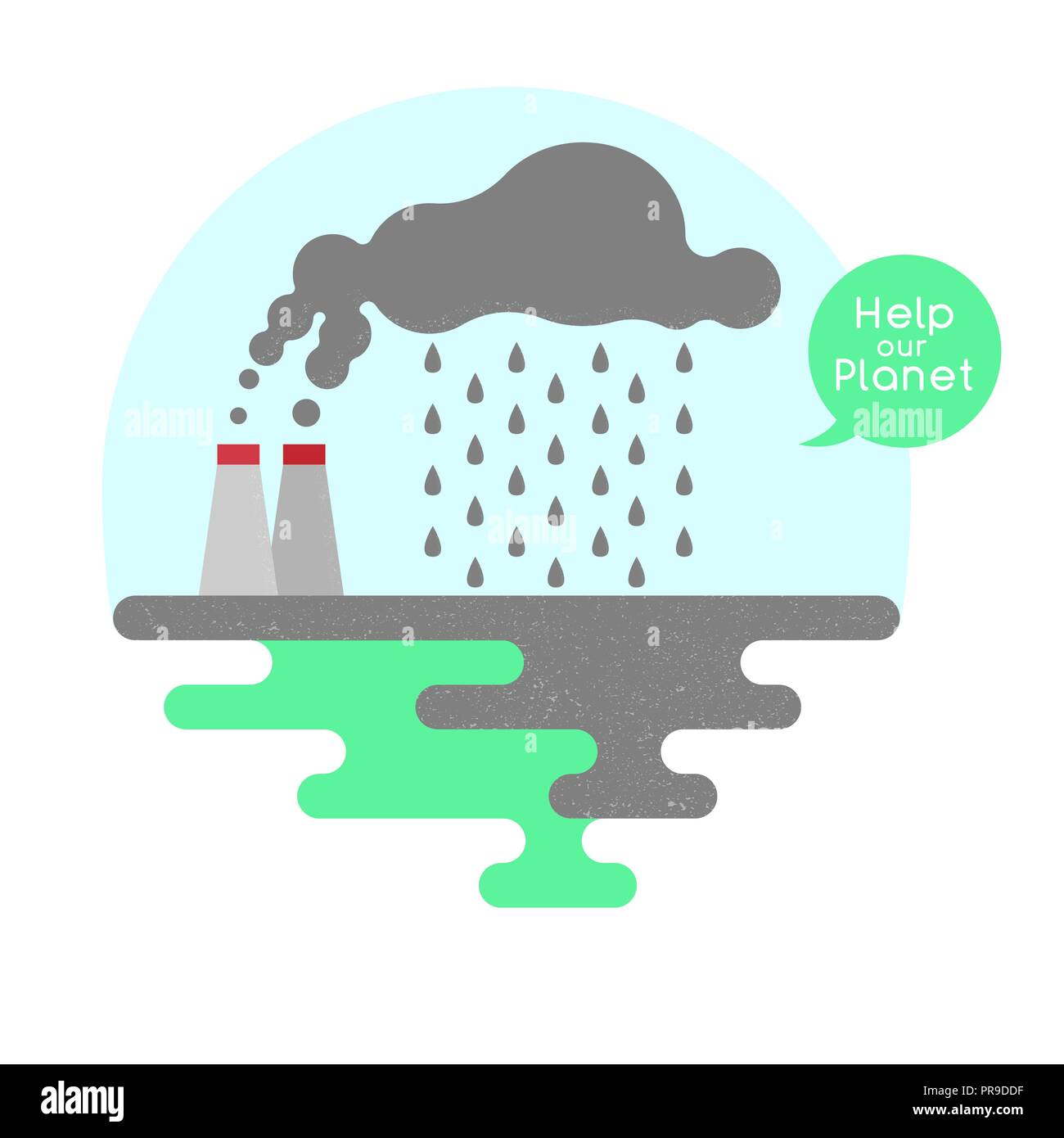 Illustration on the theme of pollution of the planet. Vector Stock ...