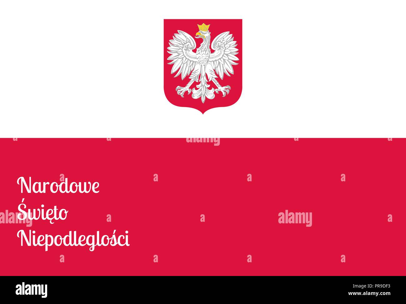 Illustration for the centennial of independence of Poland. Text in ...