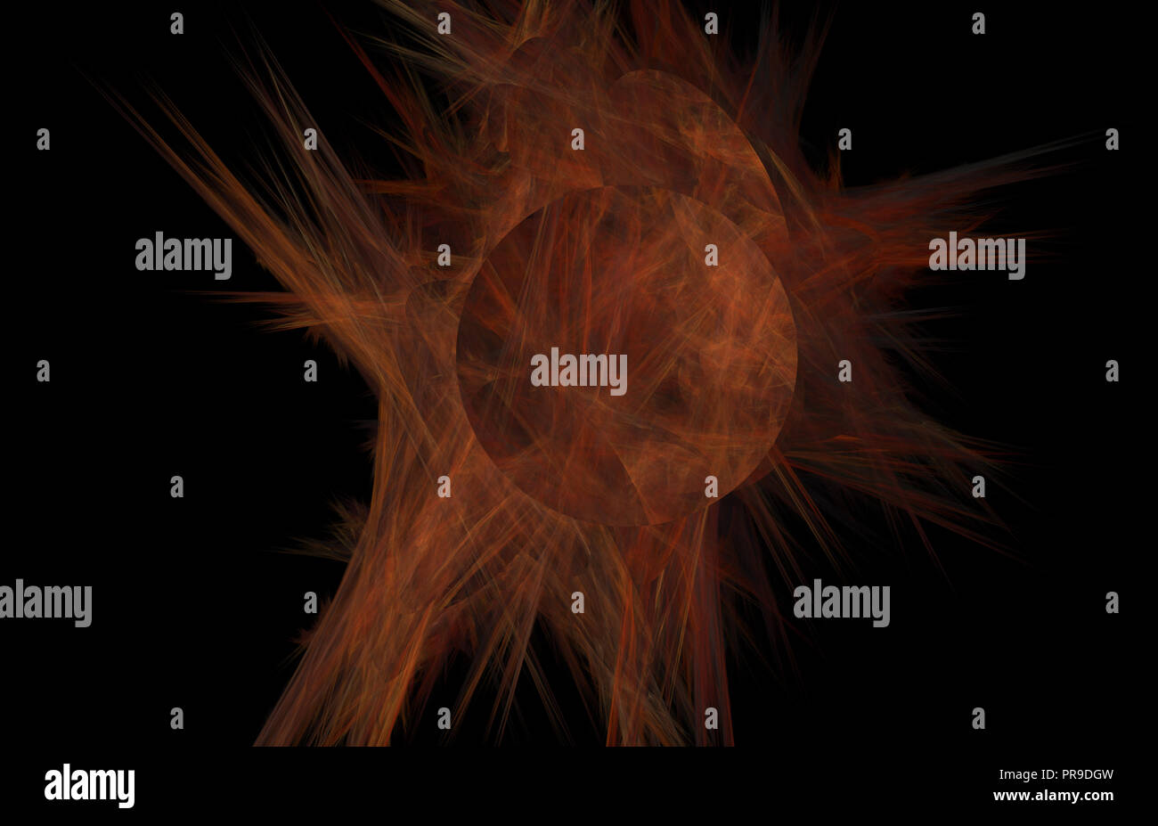 Red fractal abstract with sun. Fantasy fractal texture. Digital art. 3D ...