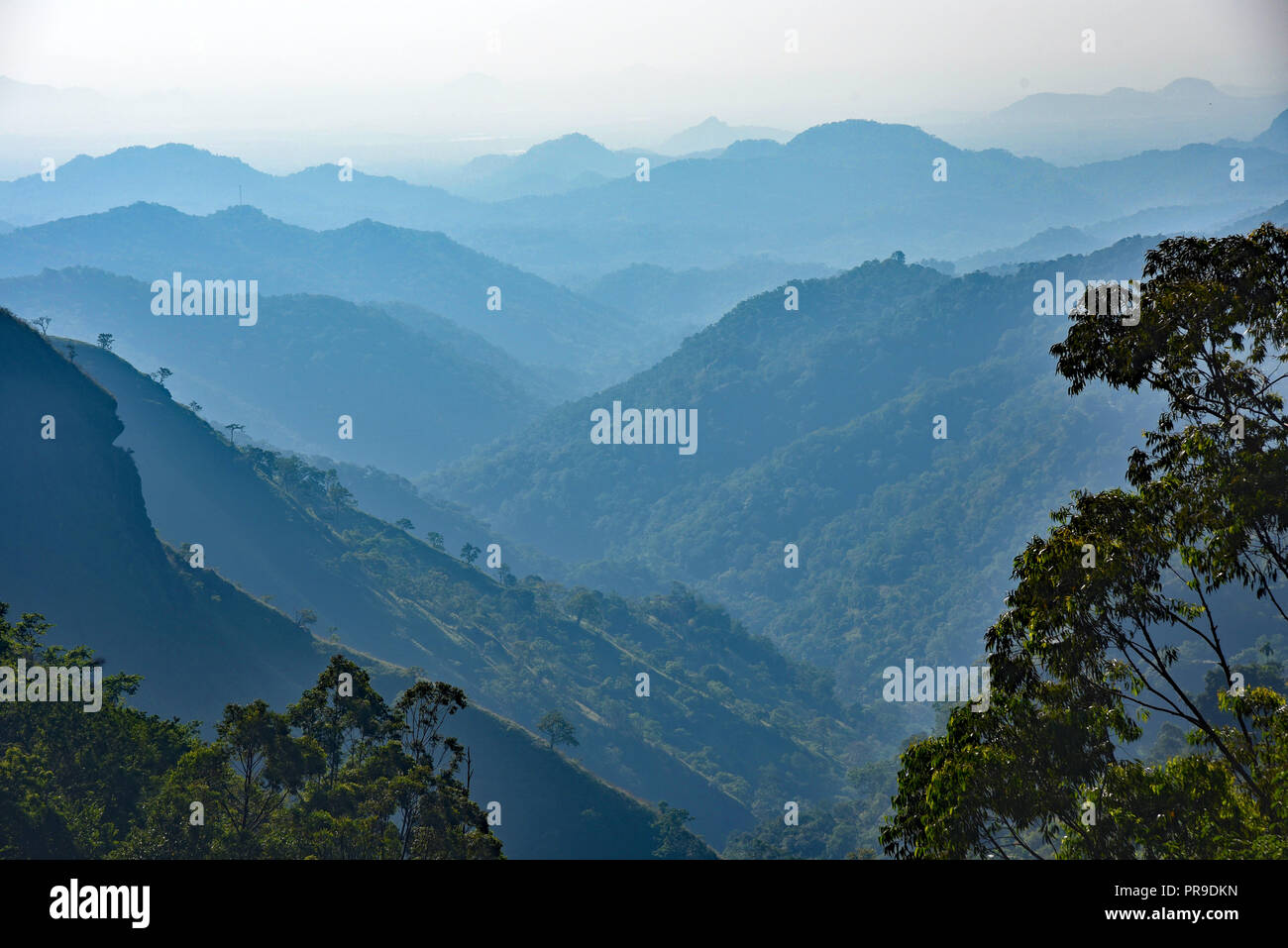 View of Ella Gap, a cleft in the hills where the land drops a dizzying ...