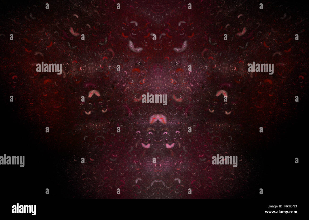 Red fractal pattern on balck background. Fantasy fractal texture ...