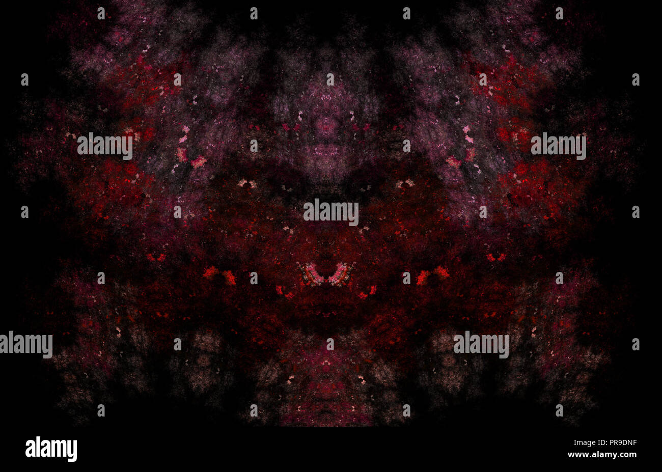 Red mystical fractal pattern on balck background. Fantasy fractal ...