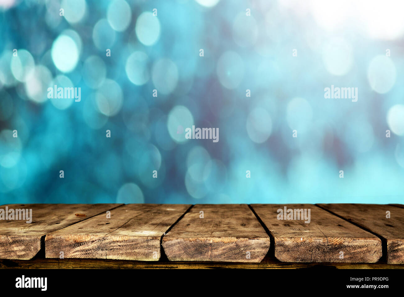 Wooden table background Stock Photo - Alamy