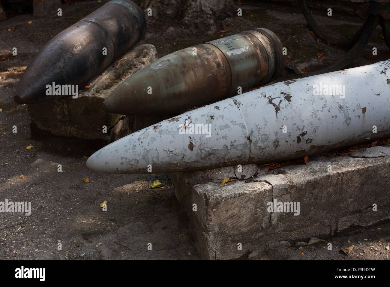 the old Soviet missiles weapons of Russia Stock Photo - Alamy