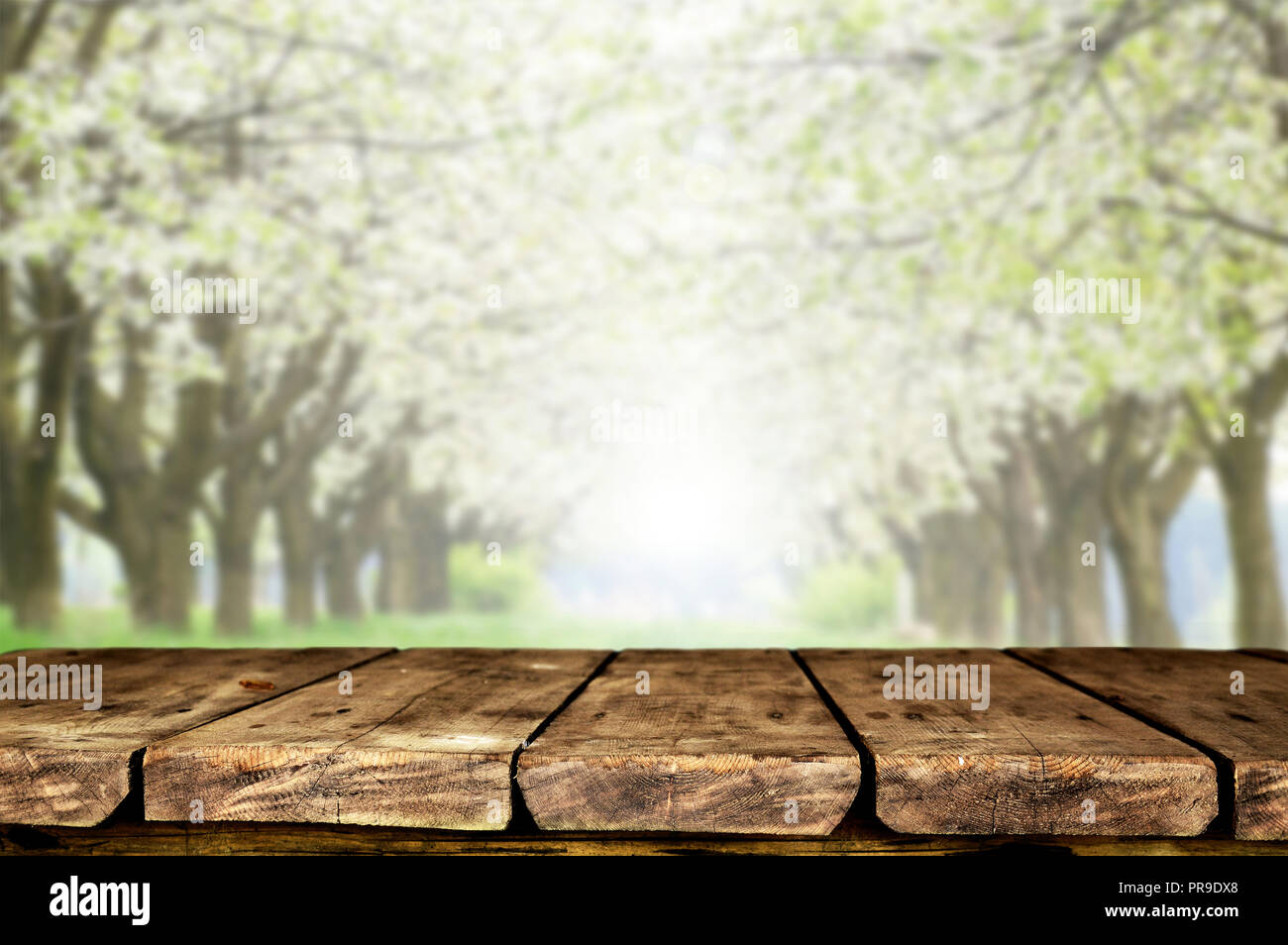Wooden table background Stock Photo - Alamy