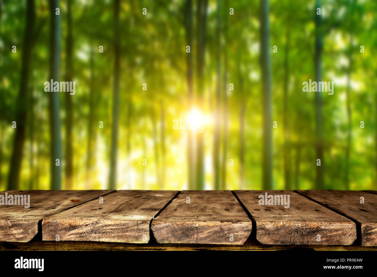 Wooden table background Stock Photo - Alamy
