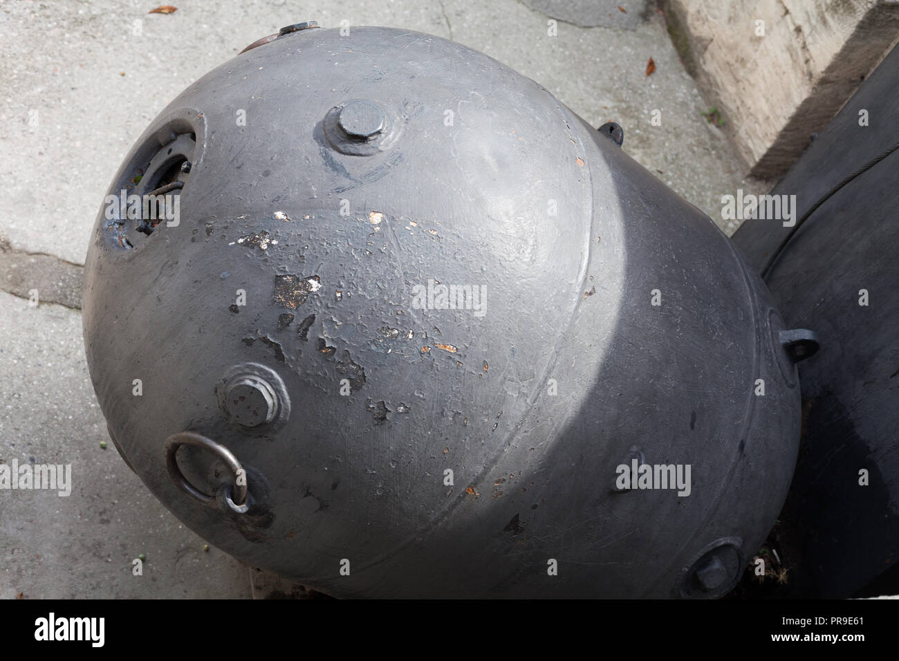 the old Soviet ship mine weapons of Russia Stock Photo - Alamy