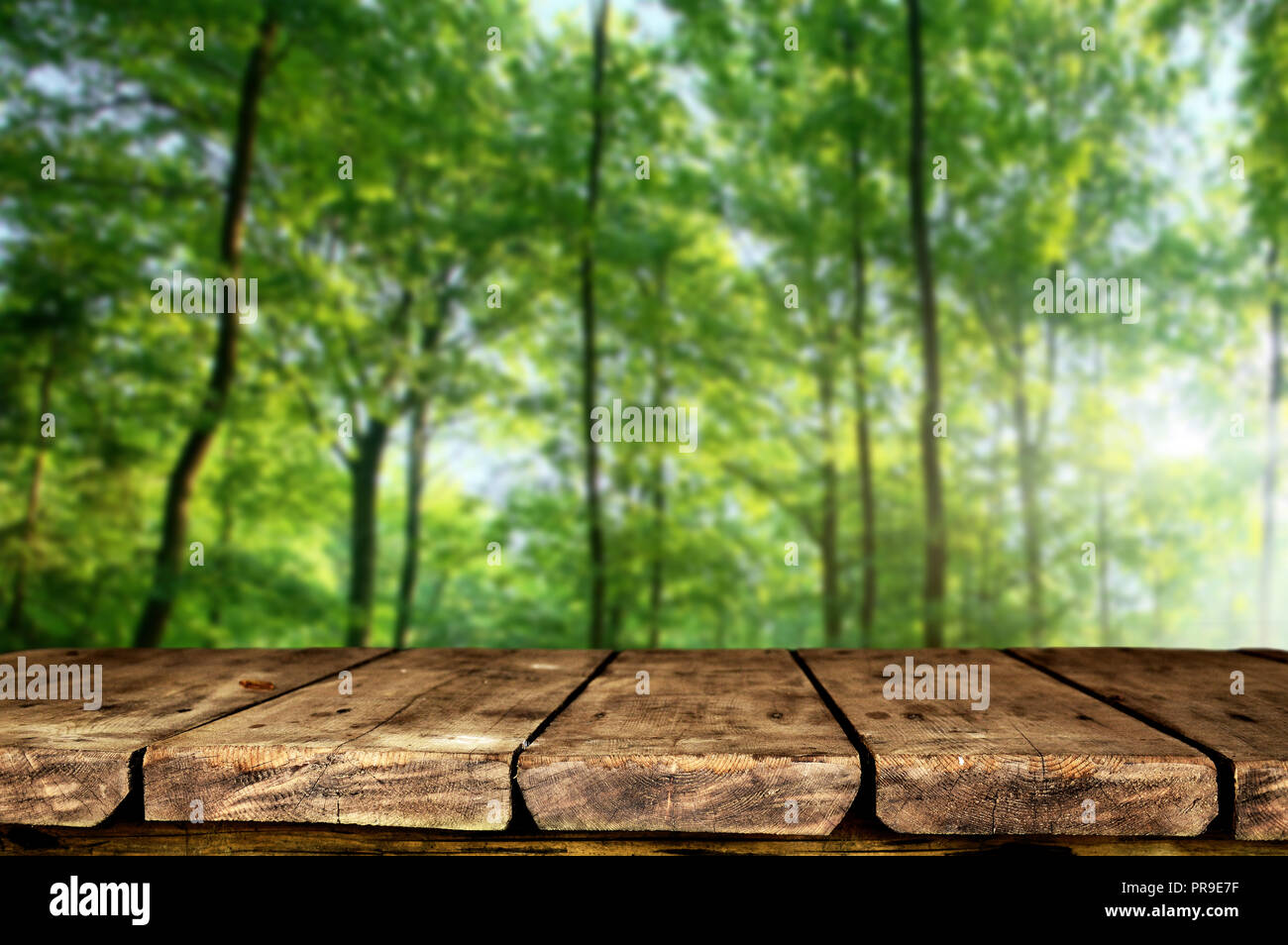 Wooden table background Stock Photo - Alamy