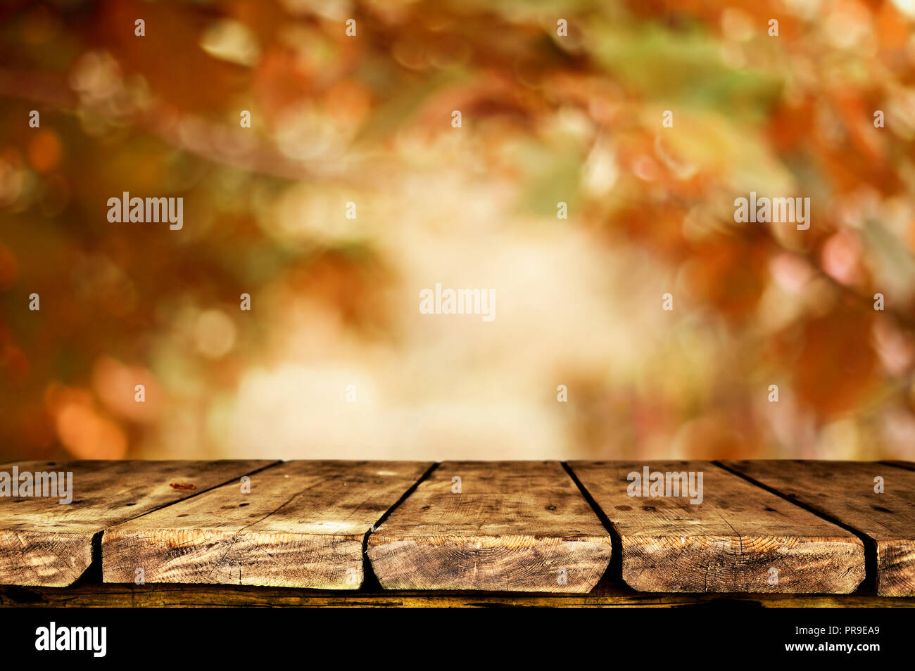 Wooden table background Stock Photo - Alamy