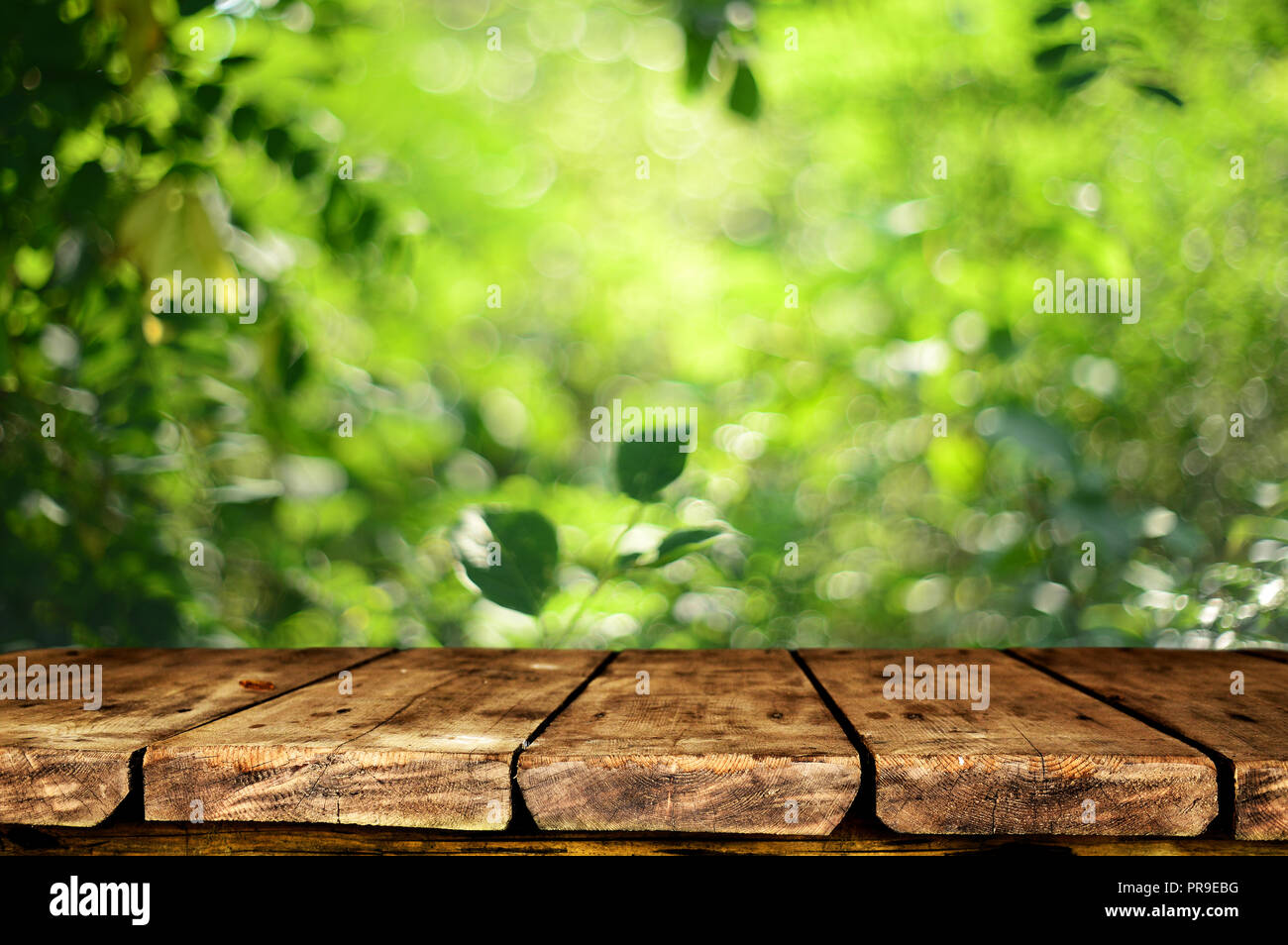 Wooden table background Stock Photo - Alamy