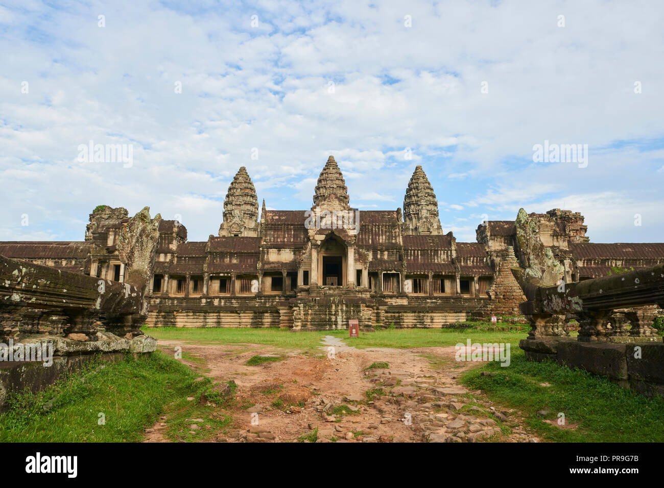 Angkor Wat South entrance. The Angkor Wat complex, Built during the ...
