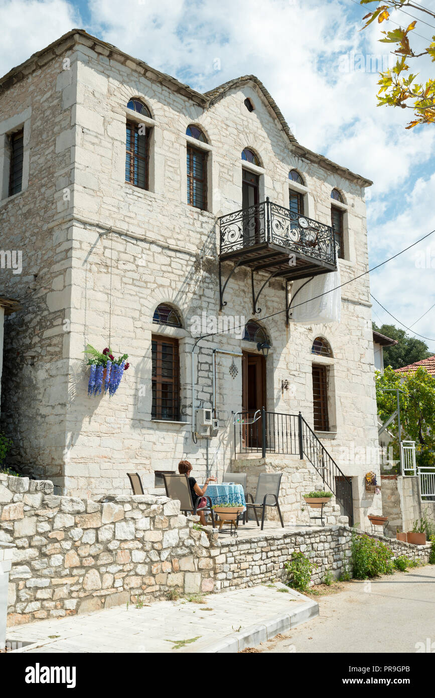 Theologos thassos street hi-res stock photography and images - Alamy