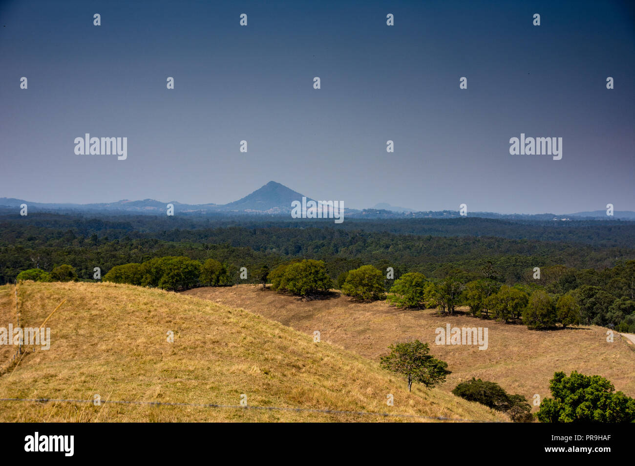 Distant view of Mount Cooran, Queensland, Australia Stock Photo - Alamy