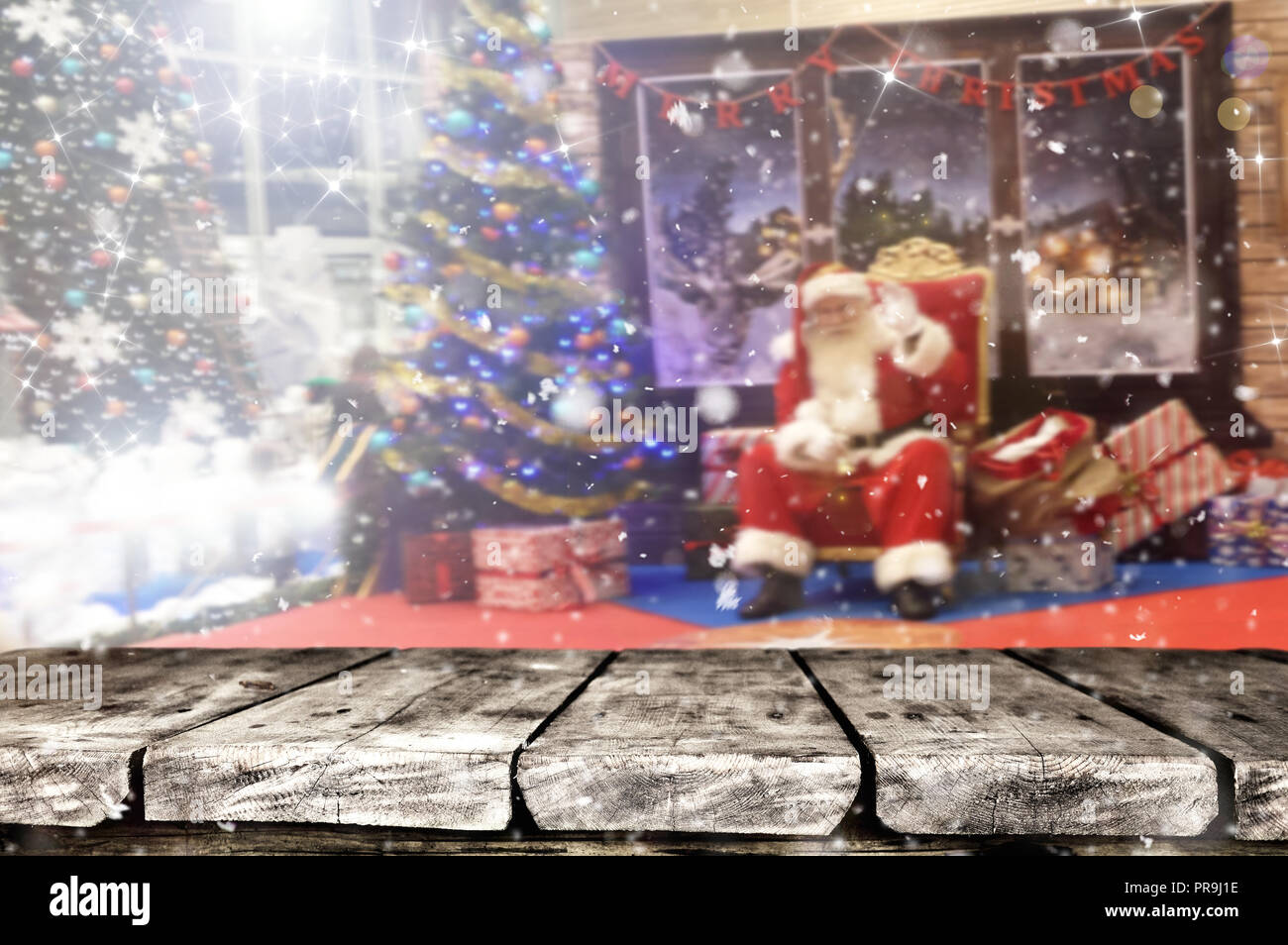 Christmas background table Stock Photo - Alamy