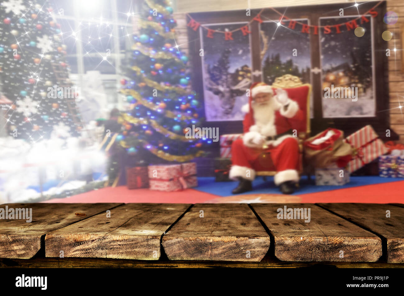 Christmas background table Stock Photo - Alamy