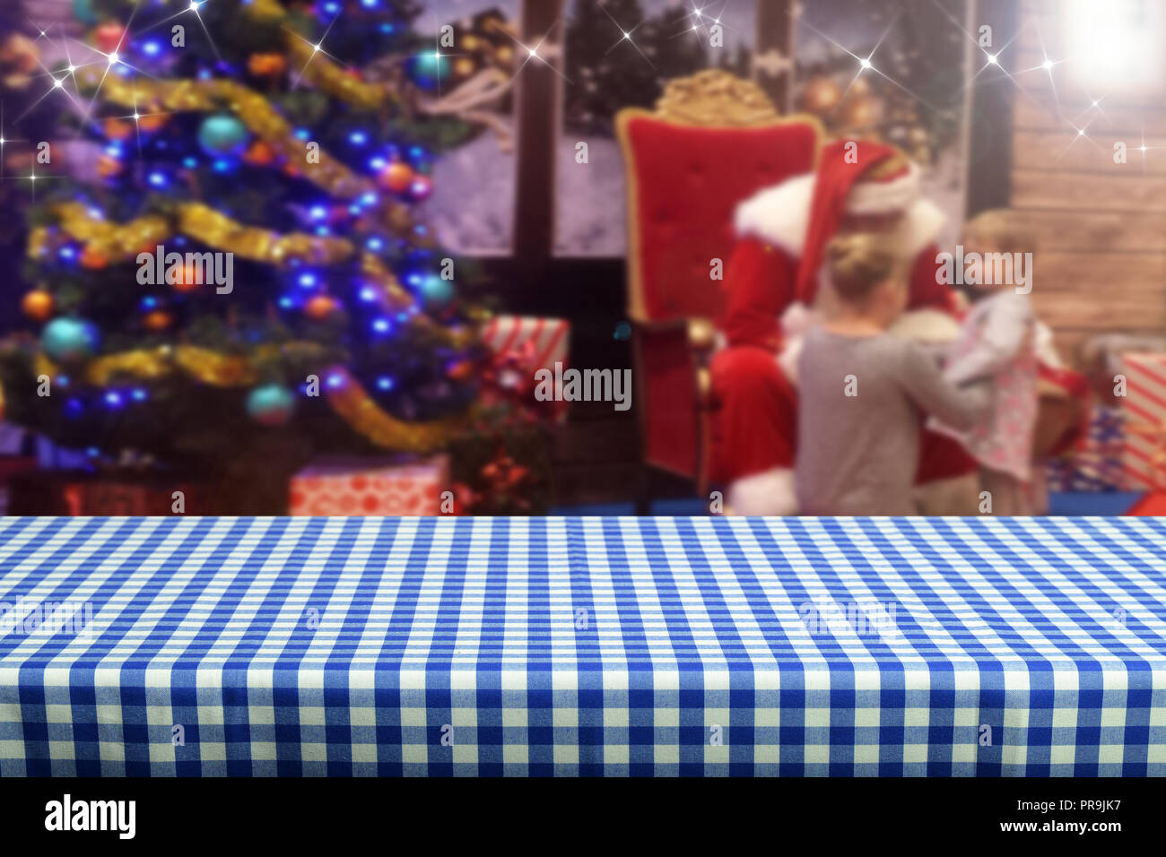 Christmas background table Stock Photo - Alamy