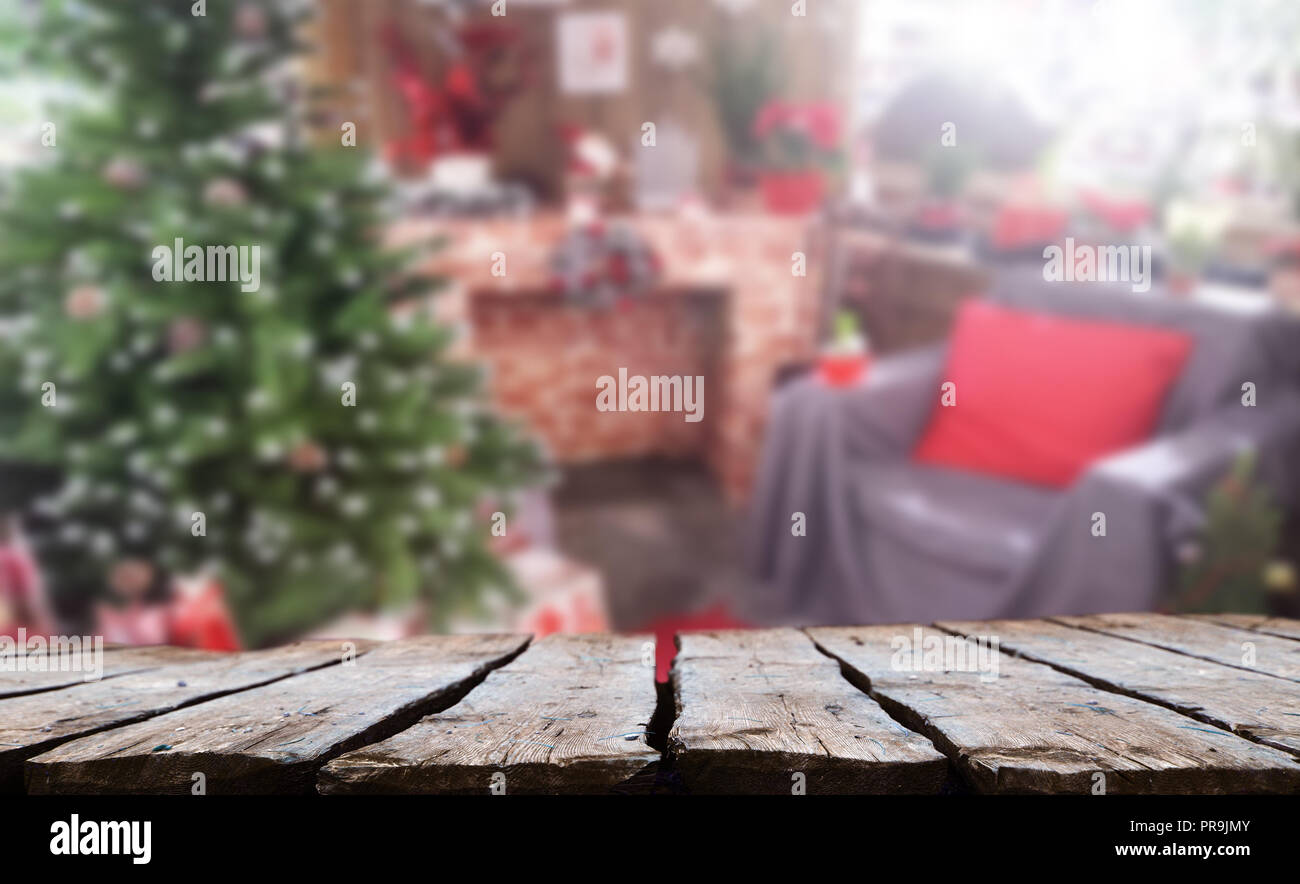 Christmas background table Stock Photo - Alamy