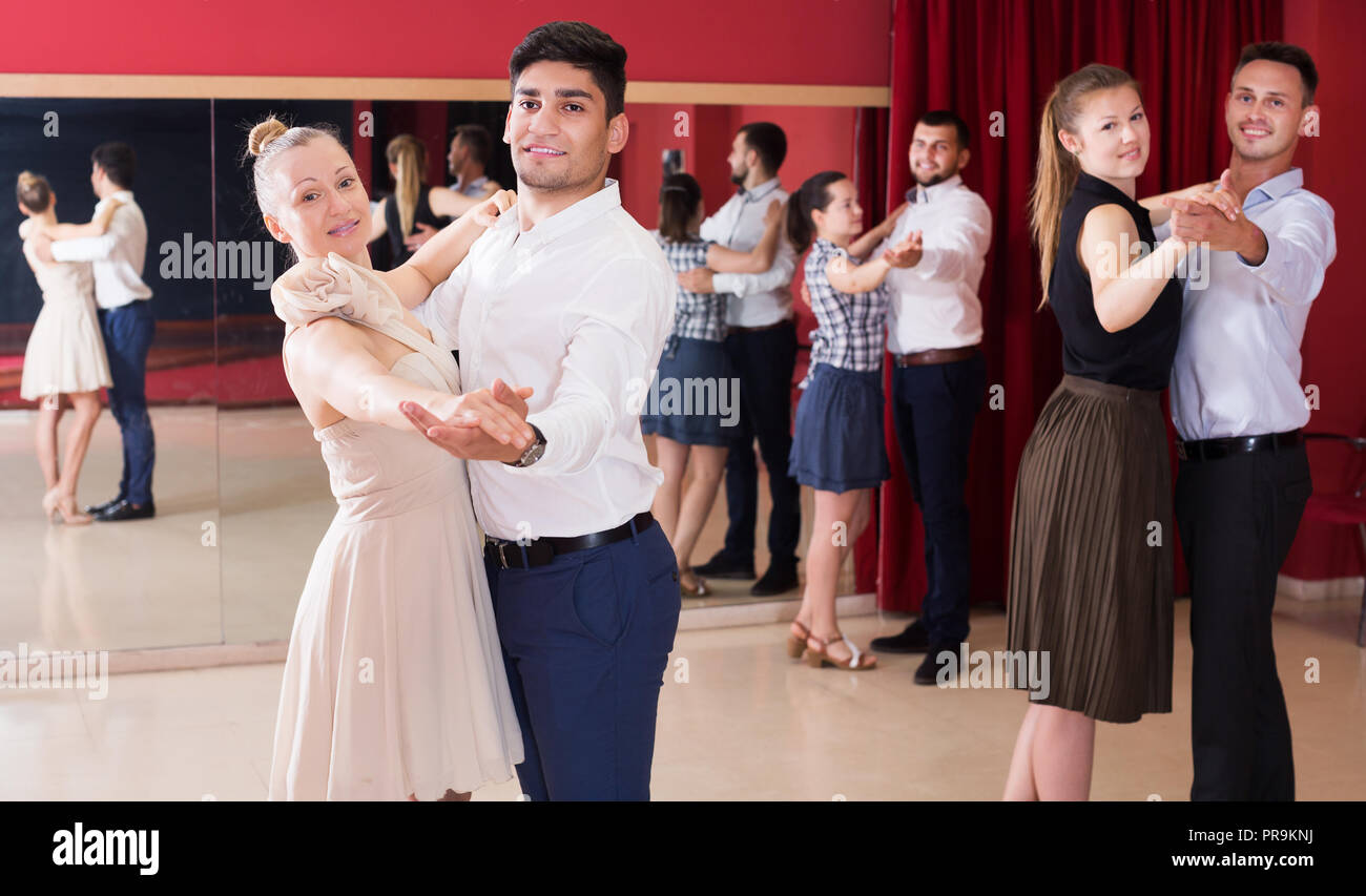 People dancing together slow ballroom dances in pairs Stock Photo - Alamy
