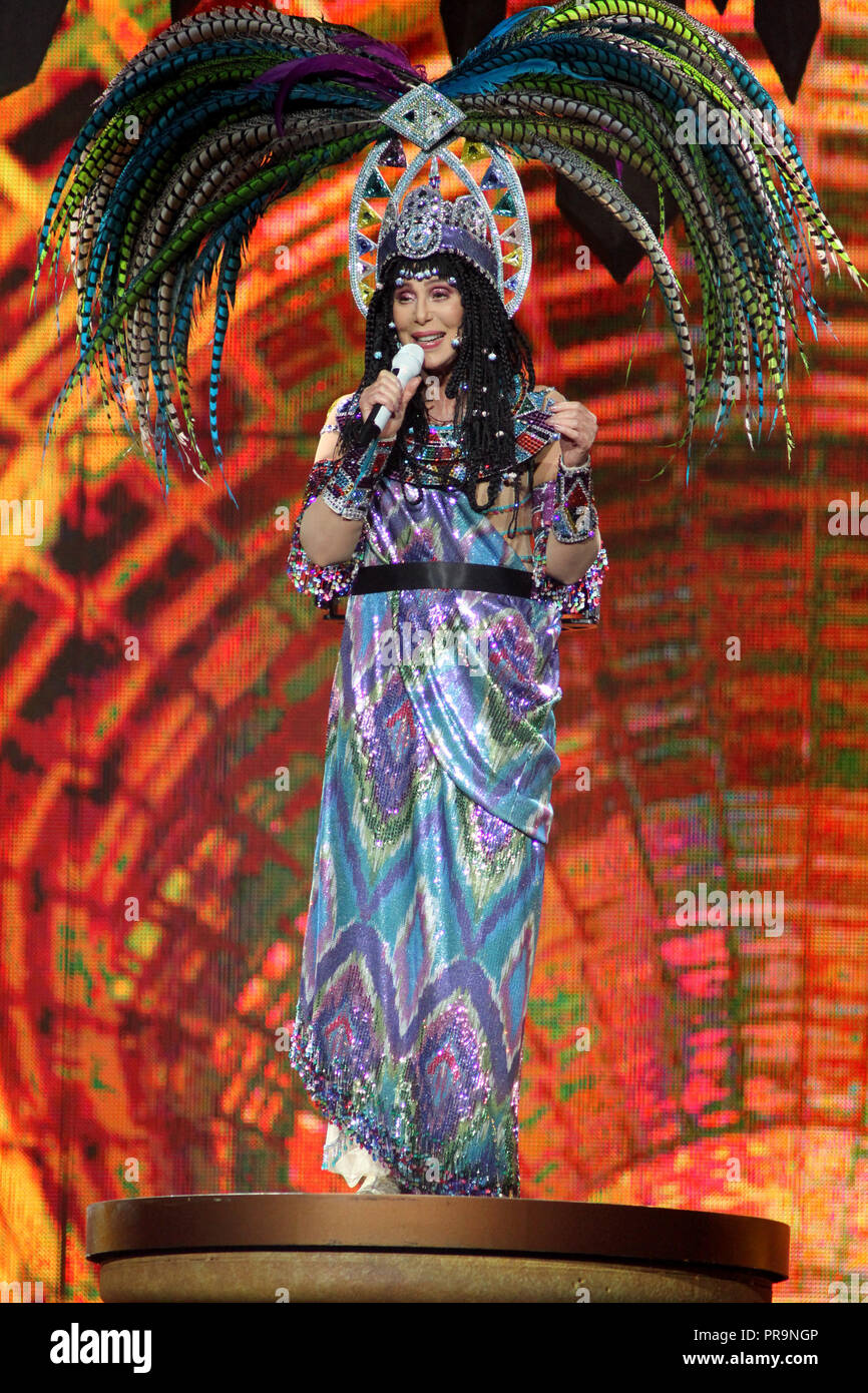 Cher performs in concert on her "D2K Tour", at the BB & T Center in ...