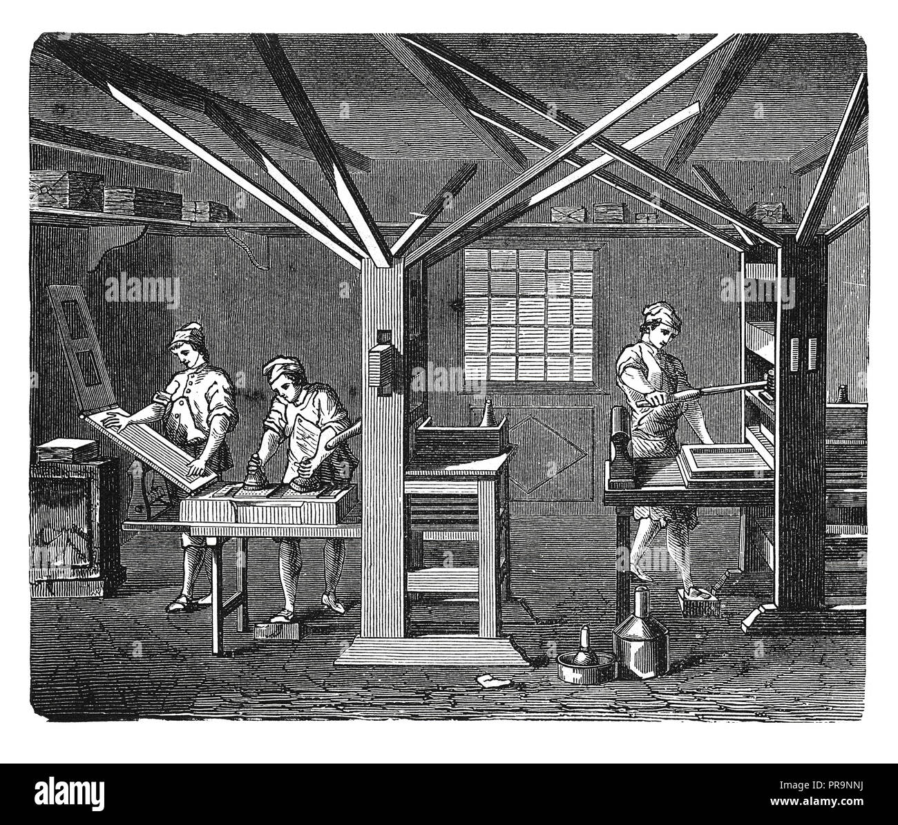 Printing workshop 19th century hi-res stock photography and images - Alamy