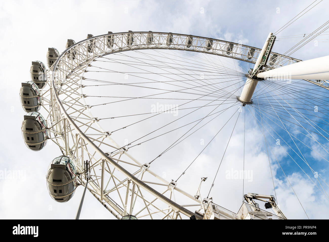 London, United Kingdom - January 4, 2018: Metal structure of a ferris ...