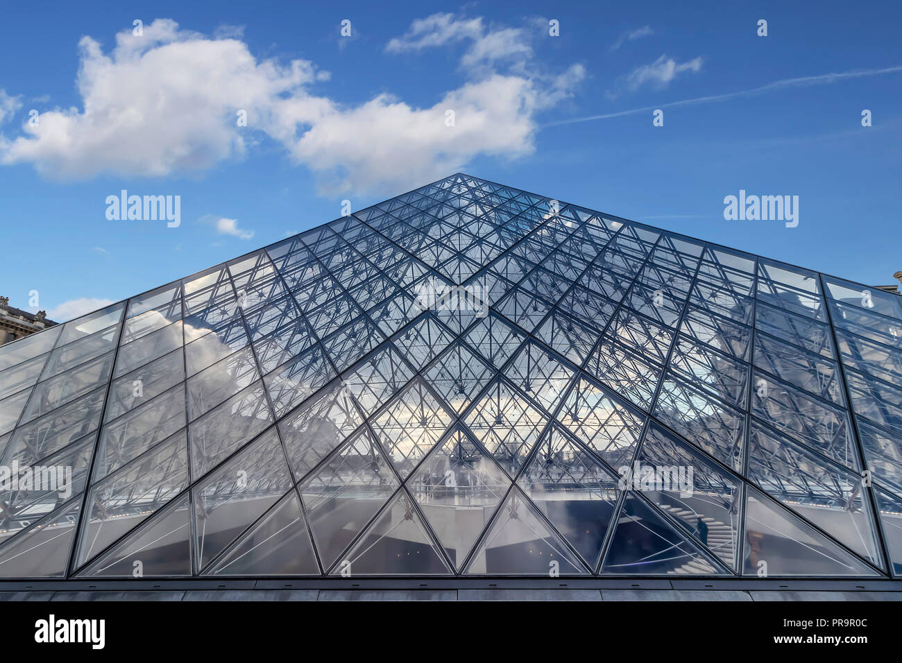 Musee du louvre inside of pyramid hi-res stock photography and images ...