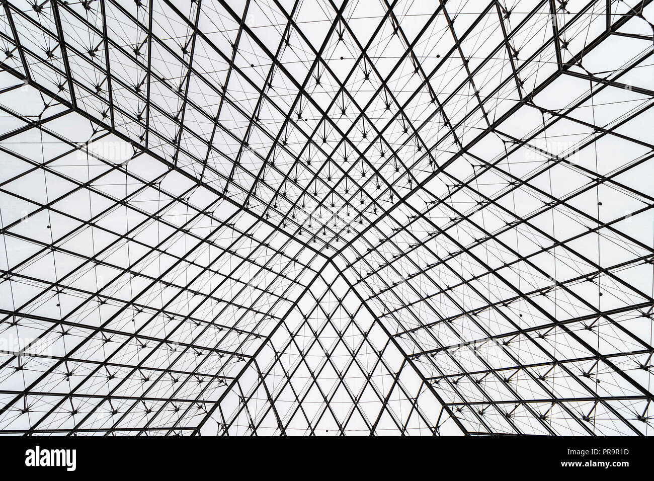 Louvre inside pyramid hi-res stock photography and images - Alamy