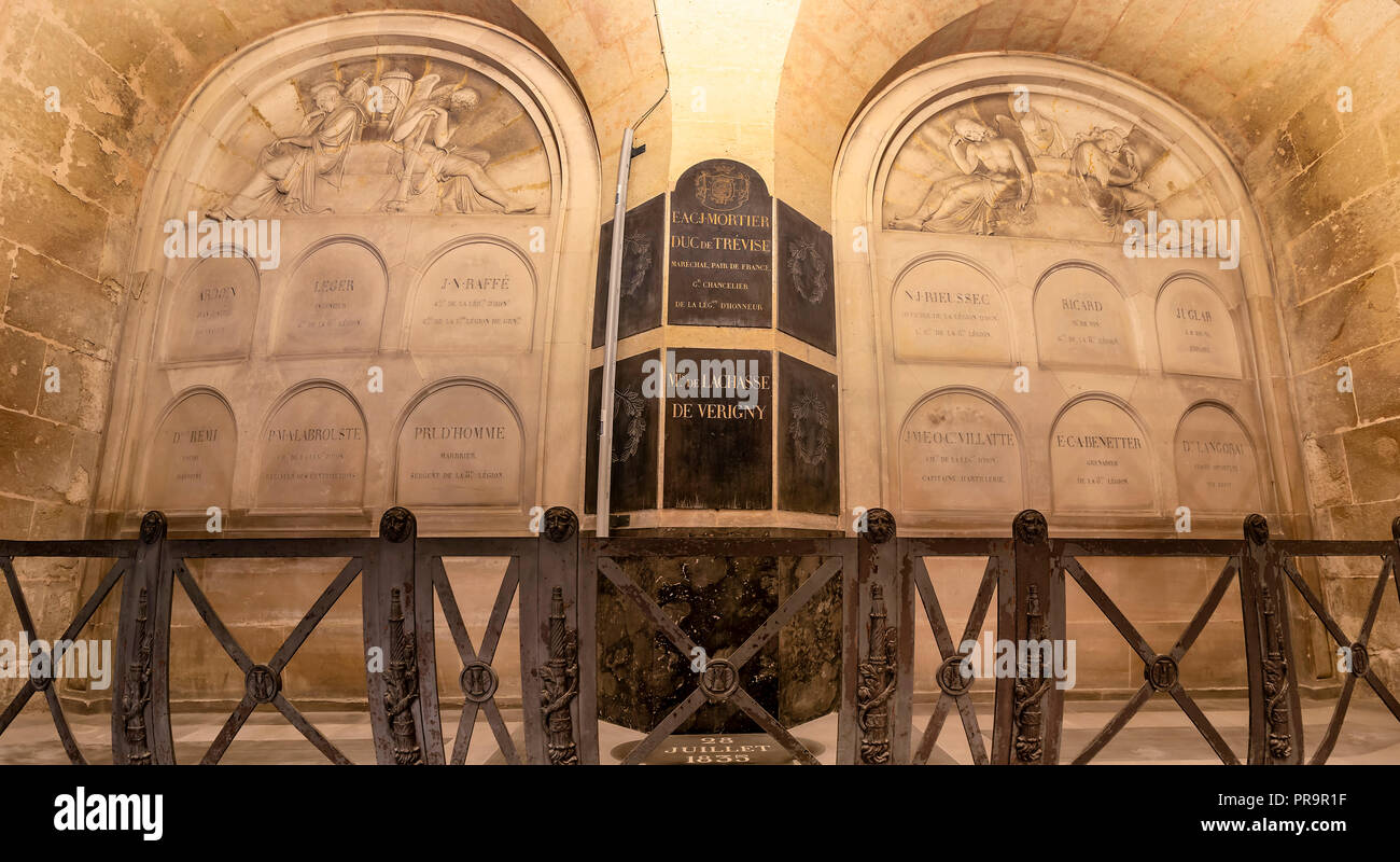 Paris, France - March 17, 2018: The tomb of Napoleon Bonaparte inside ...