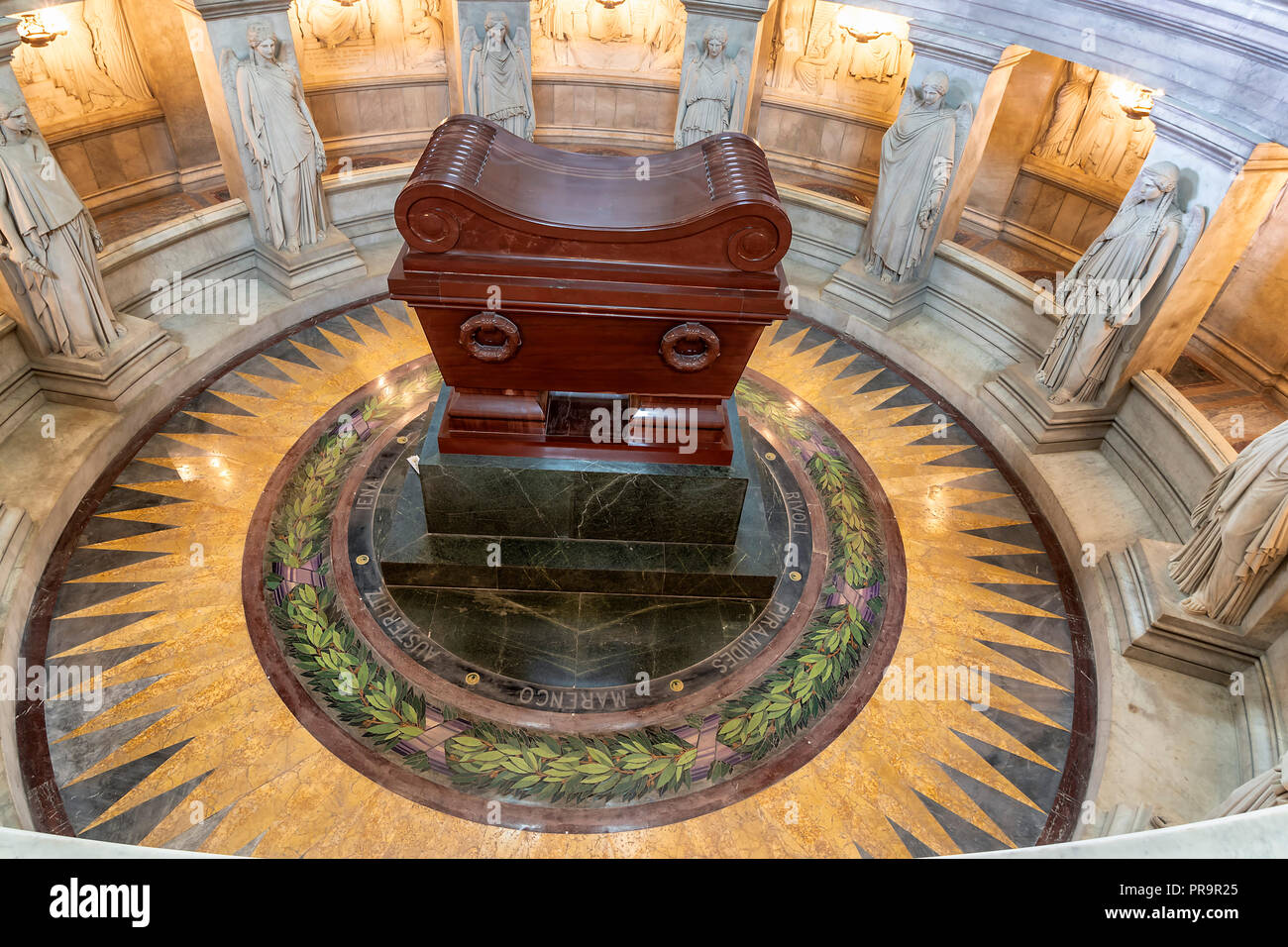 Paris, France - March 17, 2018: The tomb of Napoleon Bonaparte inside ...